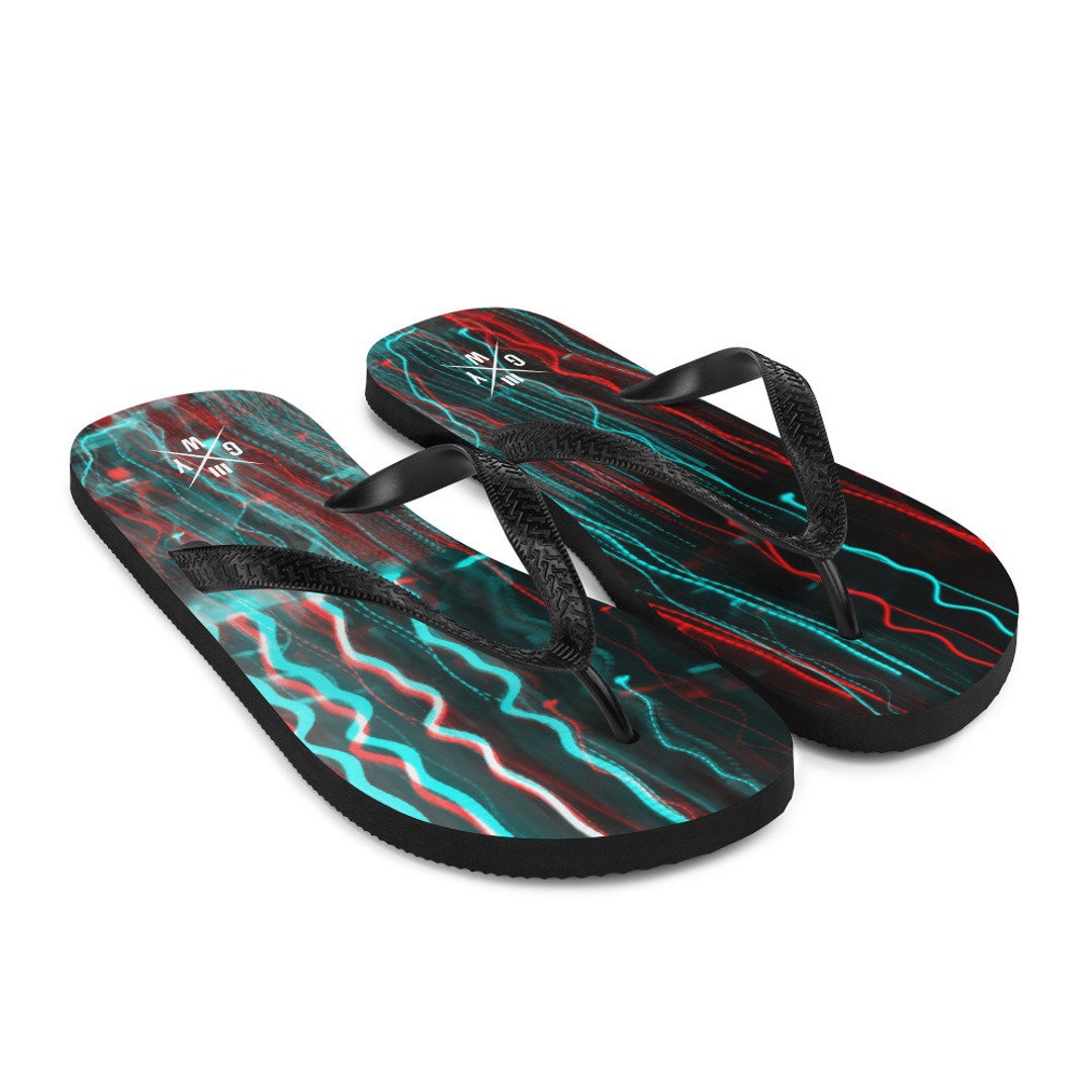 Jiu Jitsu Glitchy Jits Brazilian Jiu-jitsu Flip Flops Unisex Thong ...