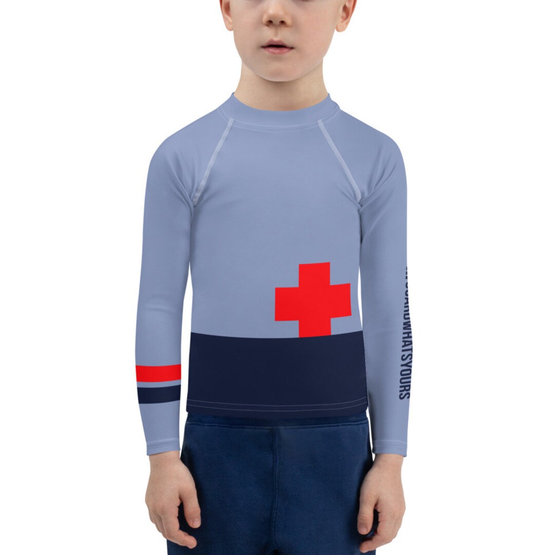 Jiu Jitsu Ahabs Rib Nautical Cross Rashie Kid's Athletic Rash Guard BJJ ...