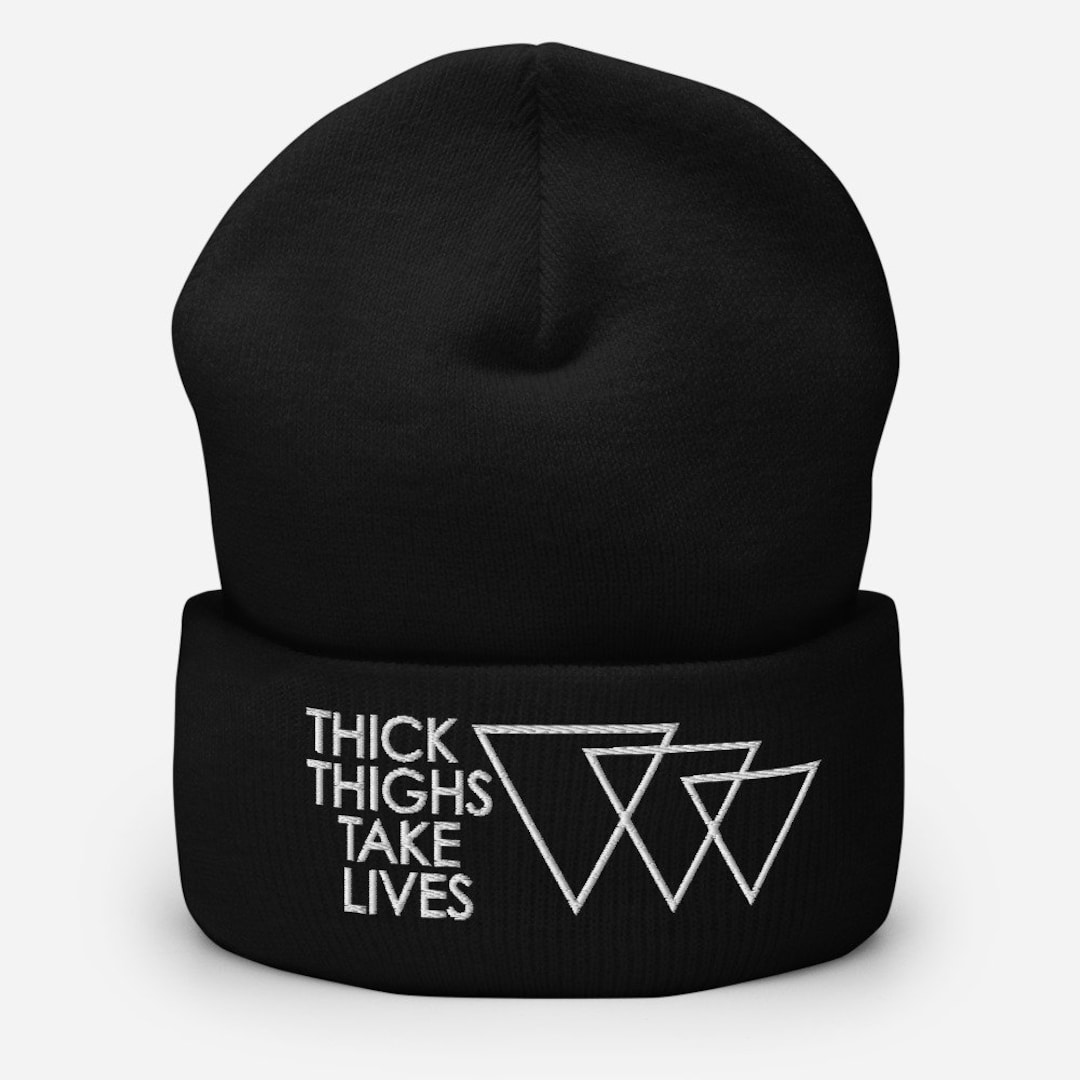 Women's Jiu Jitsu Thick Thighs Triangles Beanie Hat - Women's Jiujitsu ...