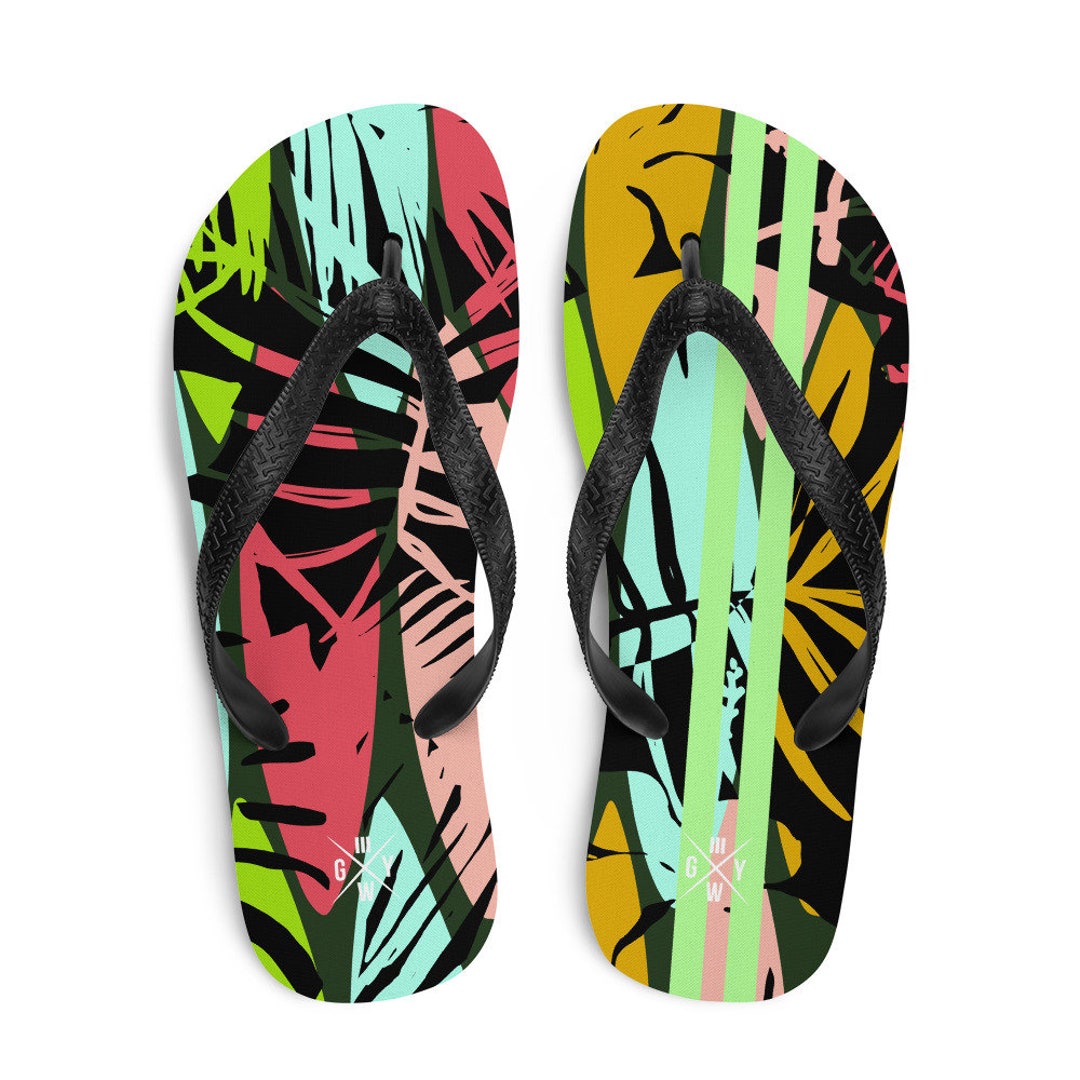 Jiu Jitsu Tropica Punch Brazilian Jiu-jitsu Flip Flops Unisex Thong ...