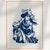 Coquette Sea Shell Print Blue Seashell Wall Art, Seashell Art Prints ...