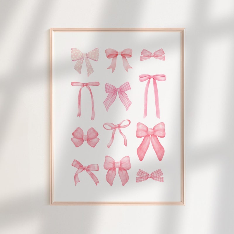 Preppy Pink Bows - Etsy