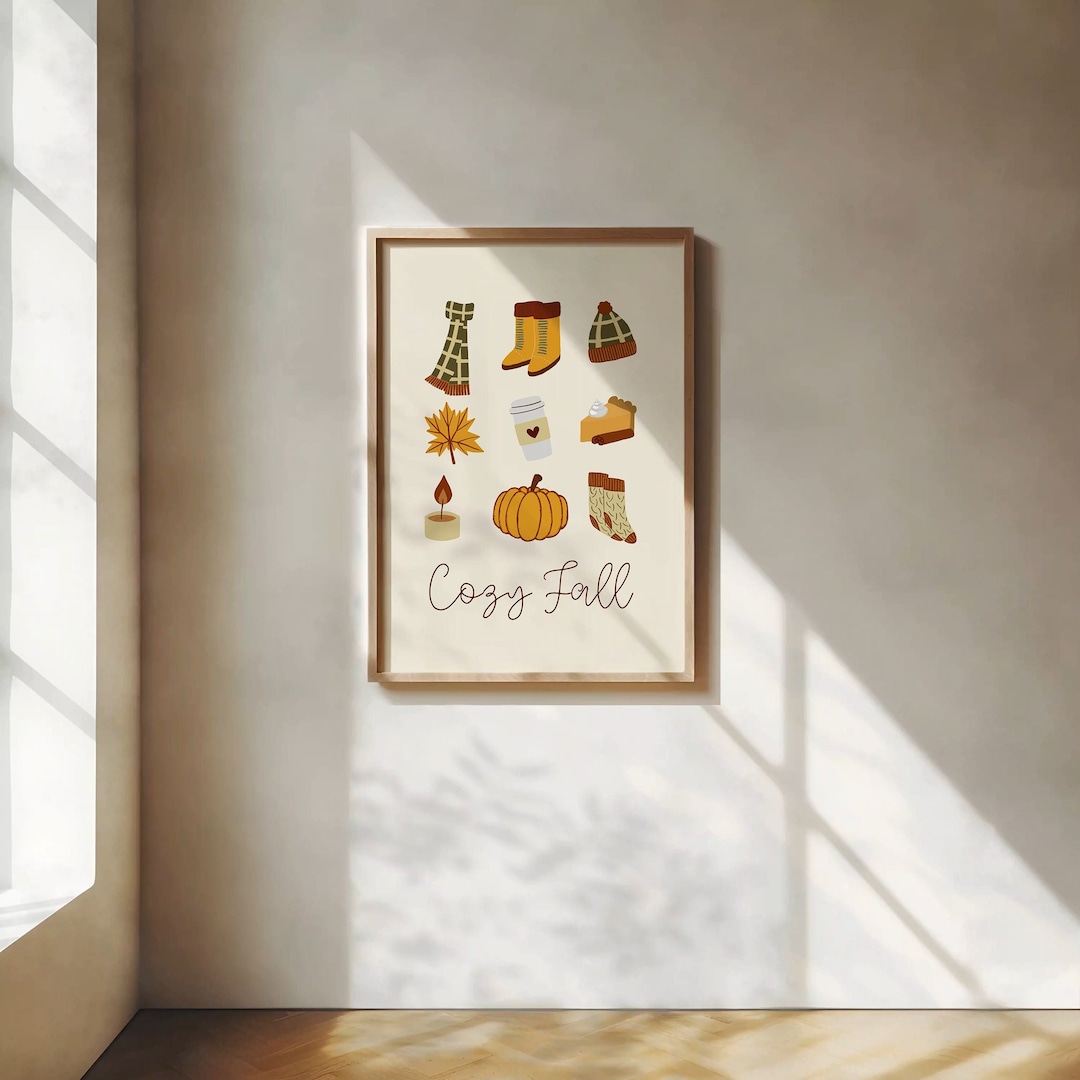Cozy Fall Decor Fall Wall Art Printable Fall Wall Decor Autumn Print ...