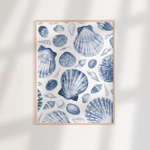 Blue Coastal Wall Art Set of 2 Coquette Room Decor, Blue Coquette Wall ...