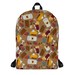 Unique Autumn Backpack. Fall Rucksack With Pumpkin Pie, Coffee ...