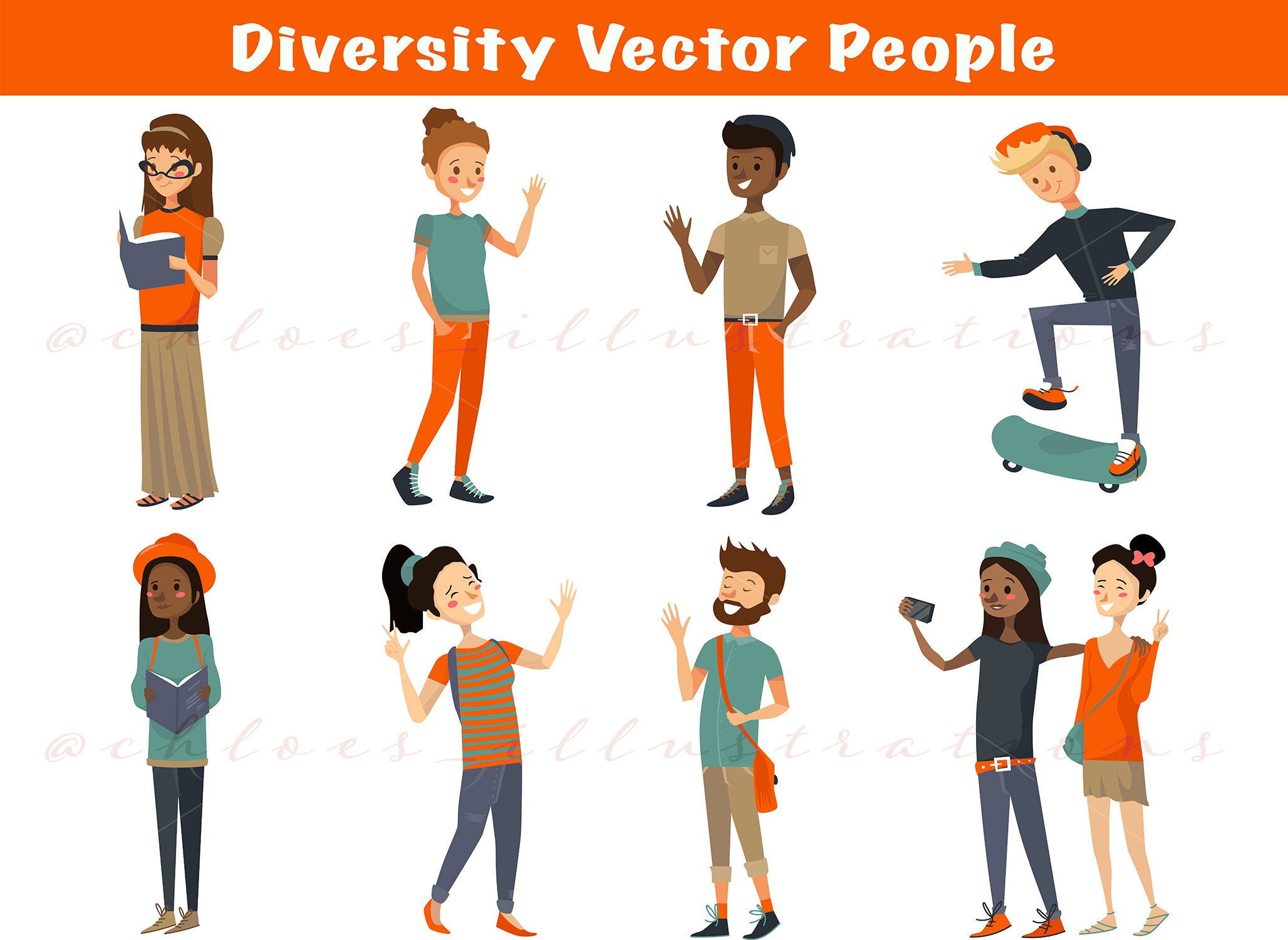 Diverse People Clipart