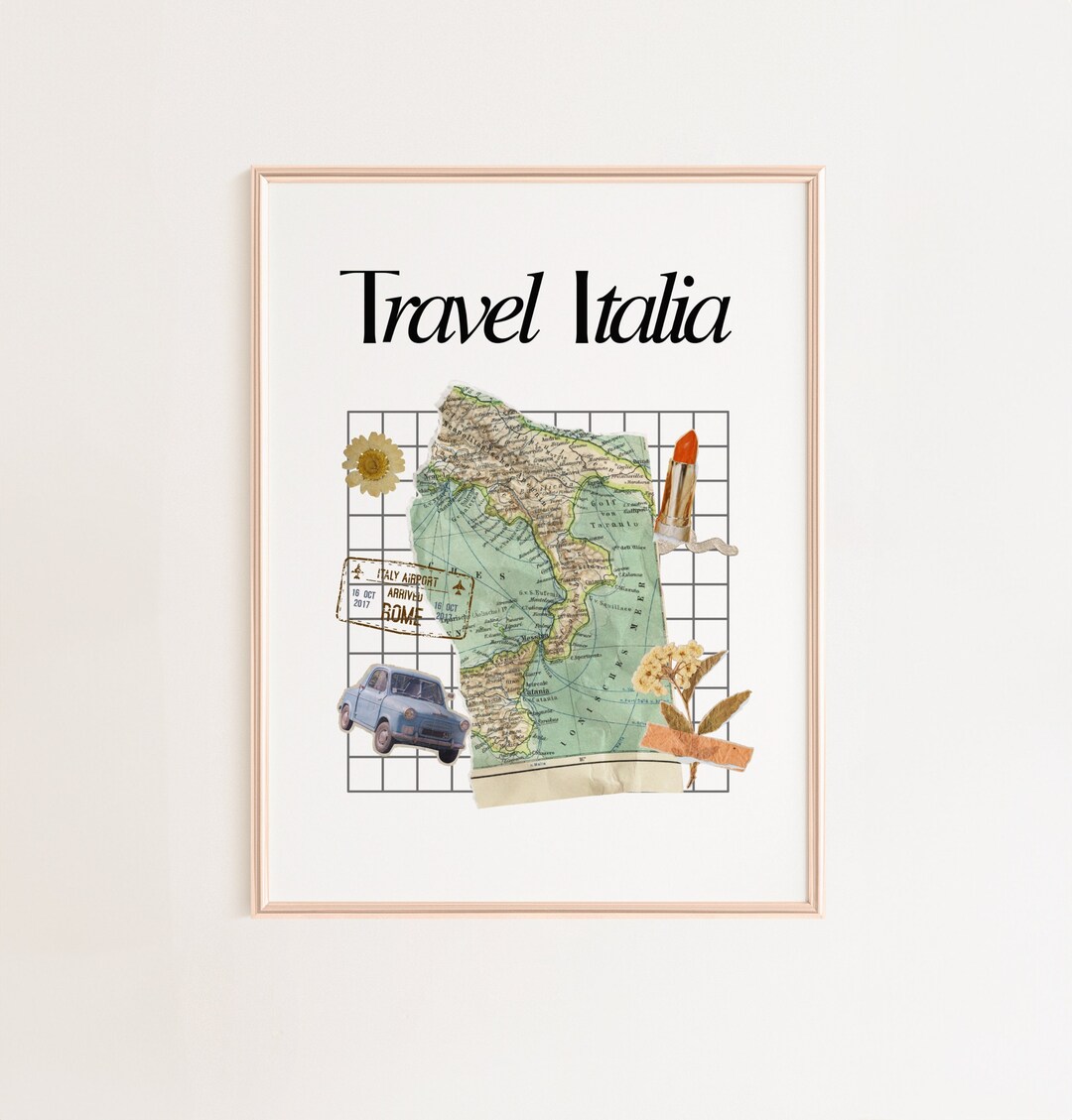 Travel Italia Wall Art Italian Prints Amalfi Coast Print Italy Poster ...