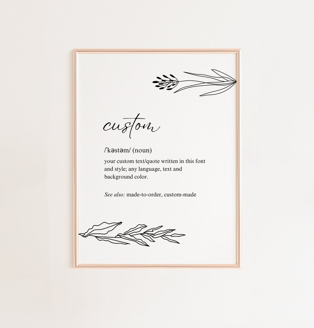 Custom Definition Print Custom Quote Poster Personalized Wall Art Word ... Custom Definition Print Custom Quote Poster Personalized Wall Art Word ...