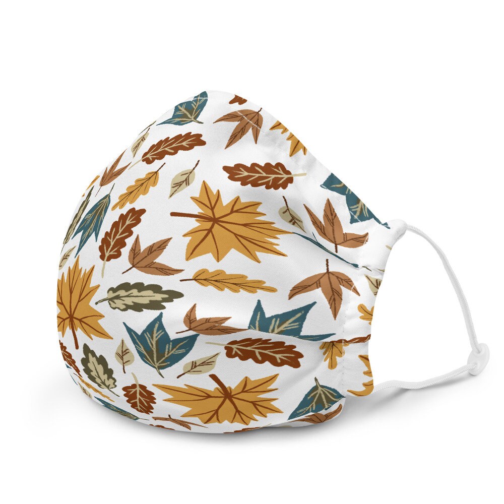 Fall leaves face mask. Autumn face mask with fall leaves | Etsy