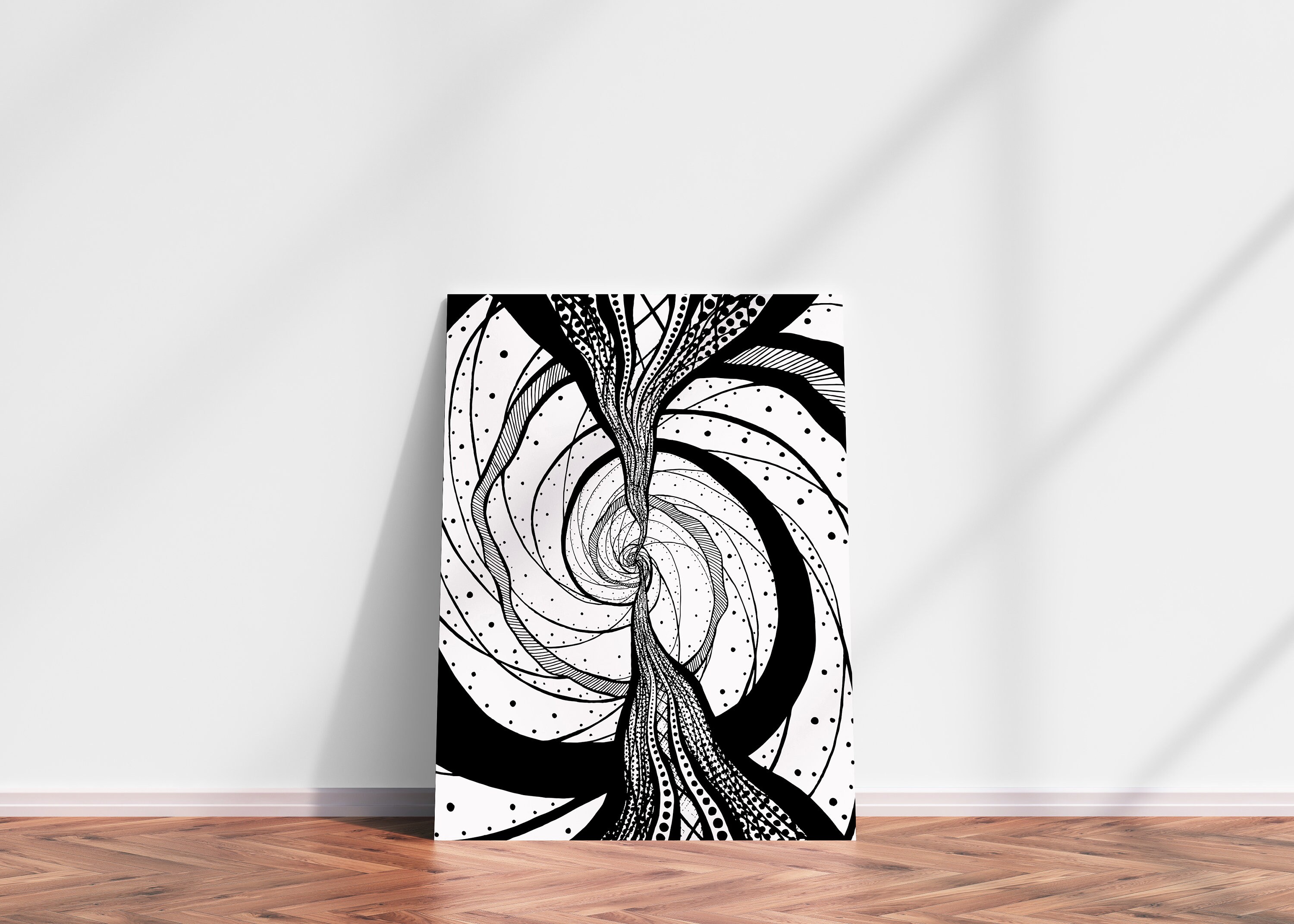 Black and White Abstract Poster as a Printable Gift Idea. | Etsy