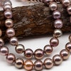 11-14mm Round Edison Pearl Bead Natural Pink Color With Gold Overtones ...