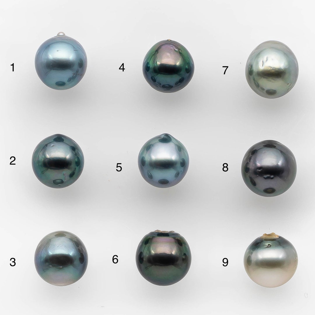 9-10mm Tahitian Pearl Drop With High Luster and Natural Color With ...