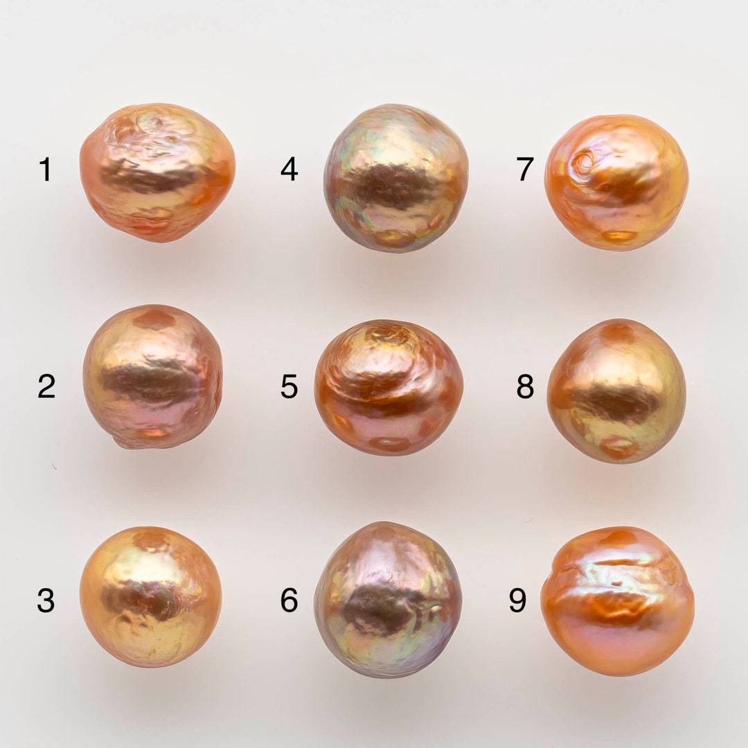 10-11mm Near Round Edison Pearls in Natural Champagne Colors With ...