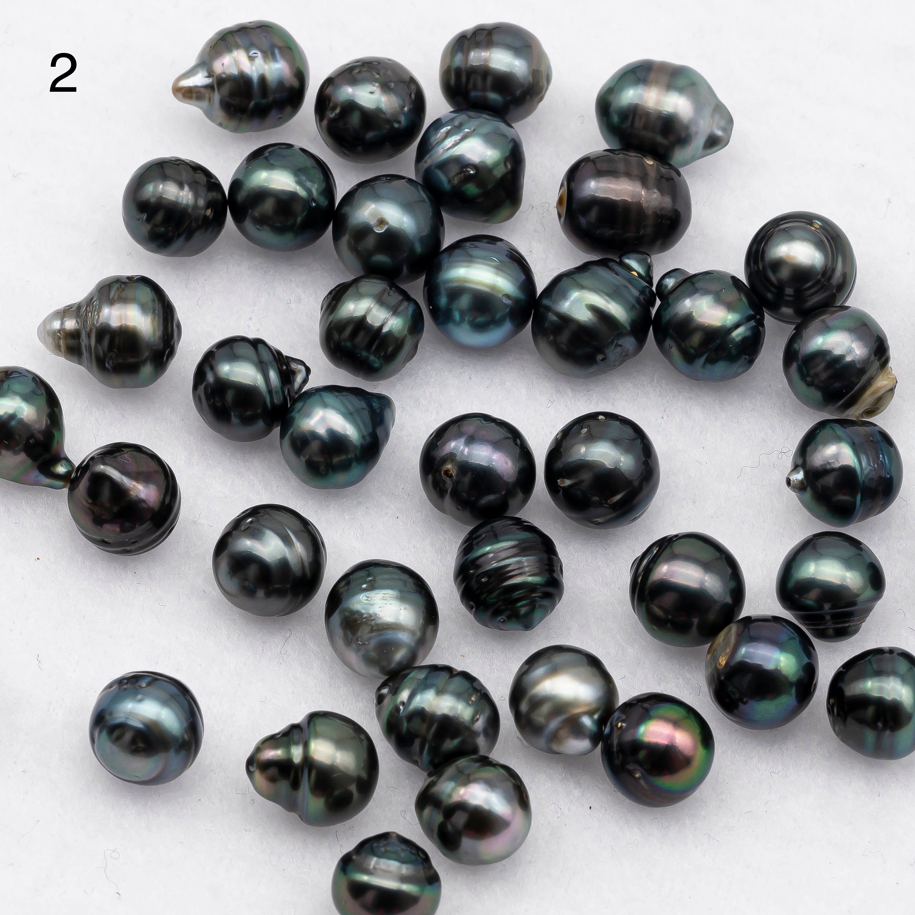 8-11mm Tahitian Pearl Drop Undrilled Loose Single Piece in High Luster ...