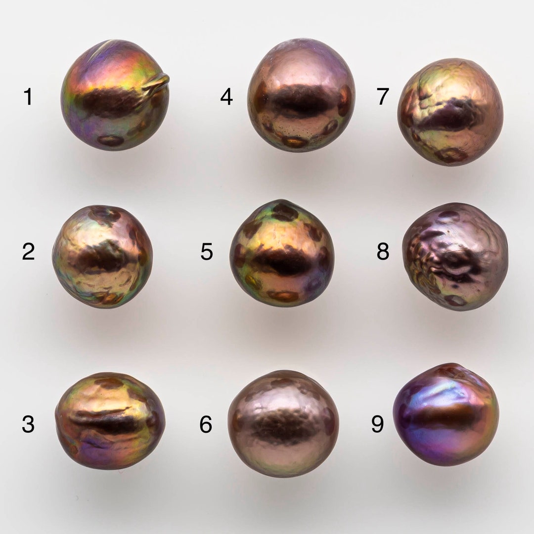 10-11mm Edison Pearl Drops or Near Round, Iridescence Colors and ...