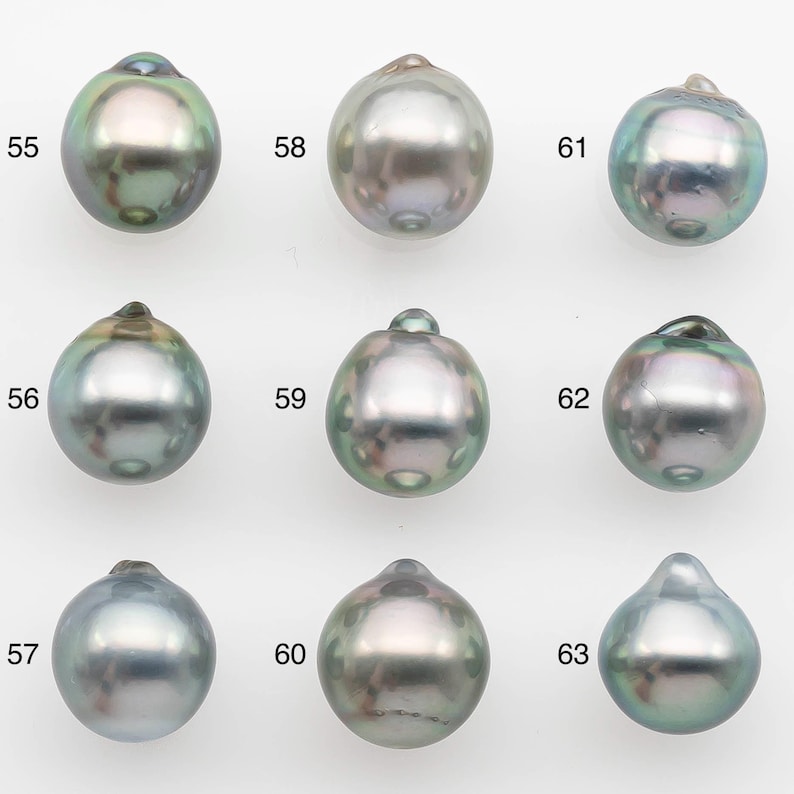 10-11mm Tahitian Pearl With High Luster and Natural Color in Silver ...