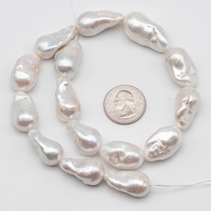 Large Size Baroque Pearl White Freshwater Pearl, From 13x18mm to ...