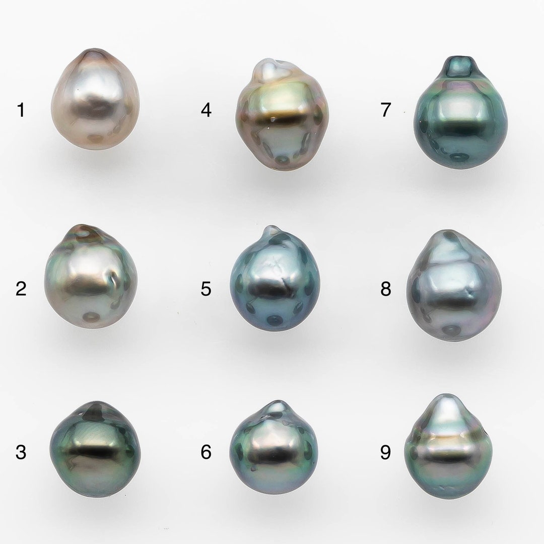 9-10mm Tahitian Pearl Drop With High Luster and Natural Color With ...
