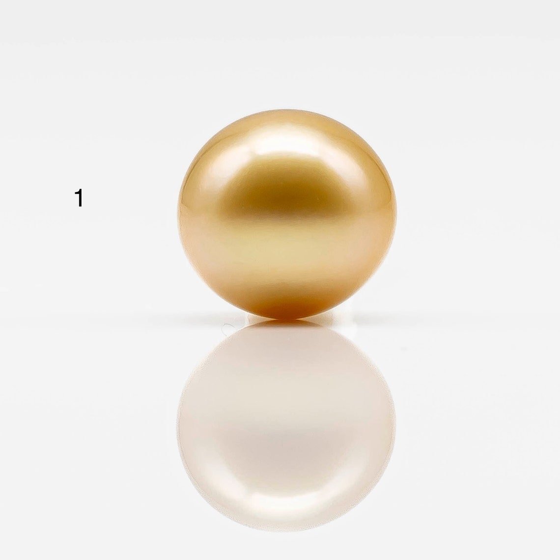 11-12mm Gold South Sea Pearl Near Round Undrilled Single Piece in All ...