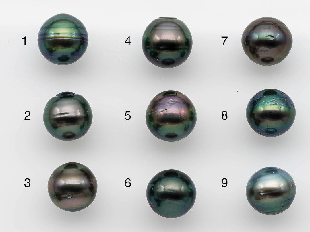 12-13mm Black Tahitian Pearl Near Round Single Loose Piece Undrilled in ...