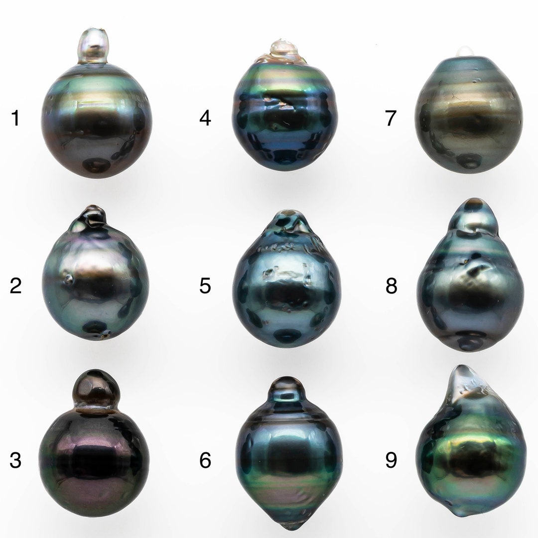 11-12mm Tahitian Pearl Drop With Nice Luster and Natural Color With ...