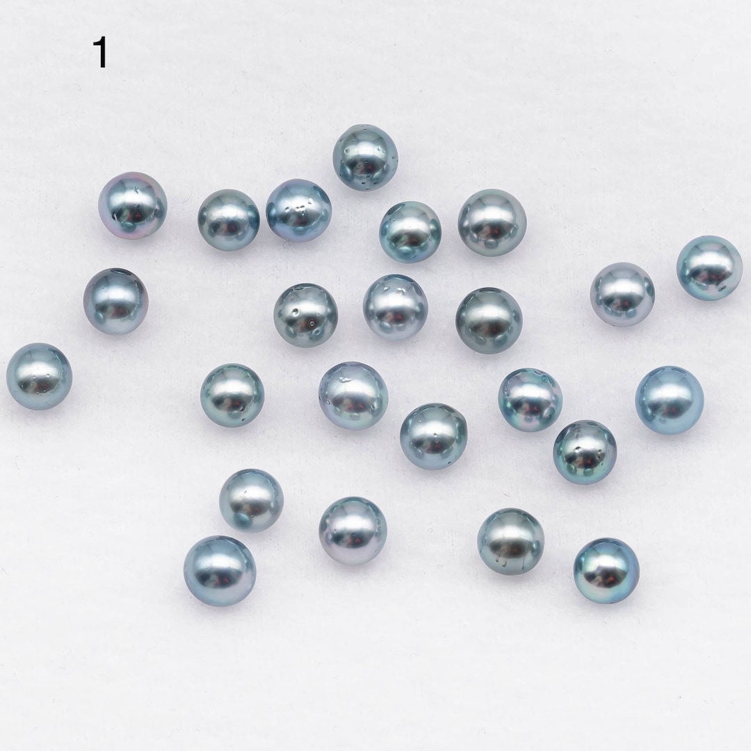 8-11mm High Quality Tahitian Pearl in Natural Silver Blue or Gray Color ...
