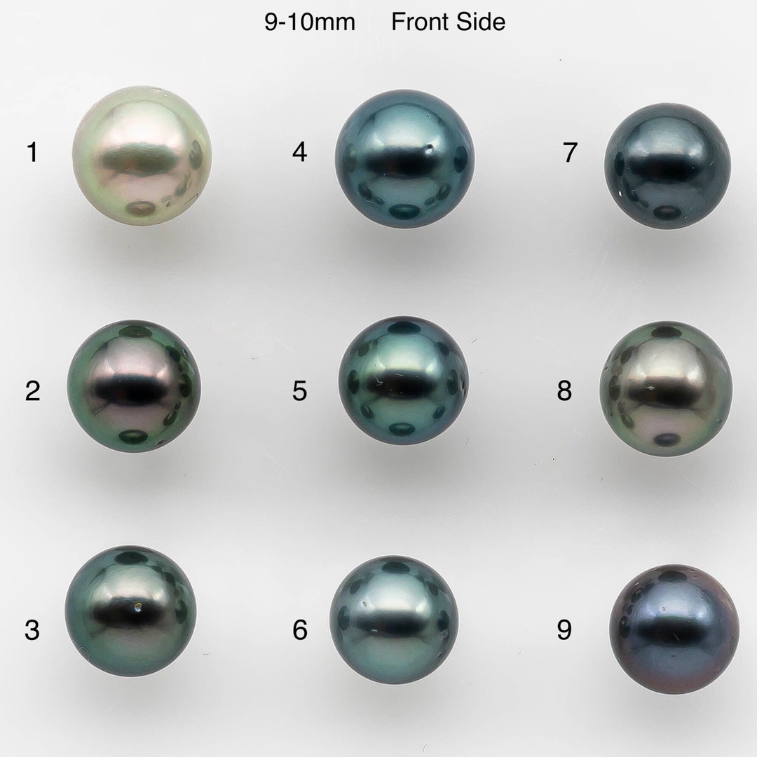 8-10mm Tahitian Pearl Round With High Luster and Natural Color With ...