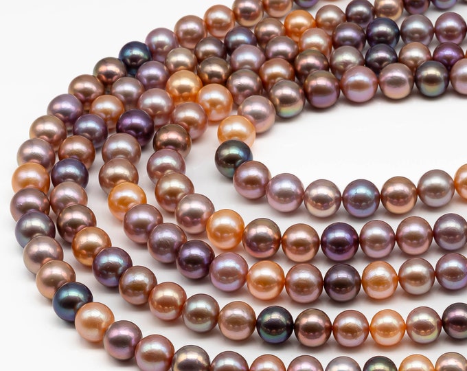 10-13mm Multi-color Edison Pearl Round With High Luster in Full Strand ...
