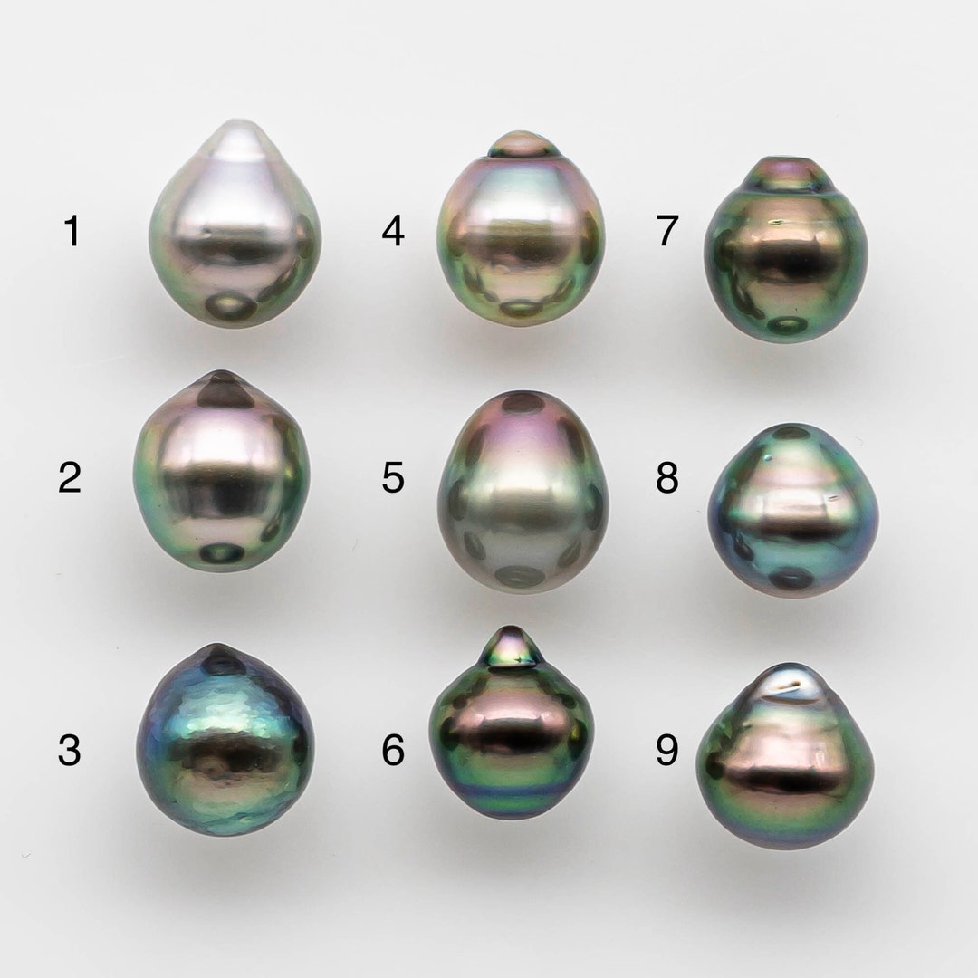 10-11mm Tahitian Pearl Drop With High Luster and Natural Color With ...