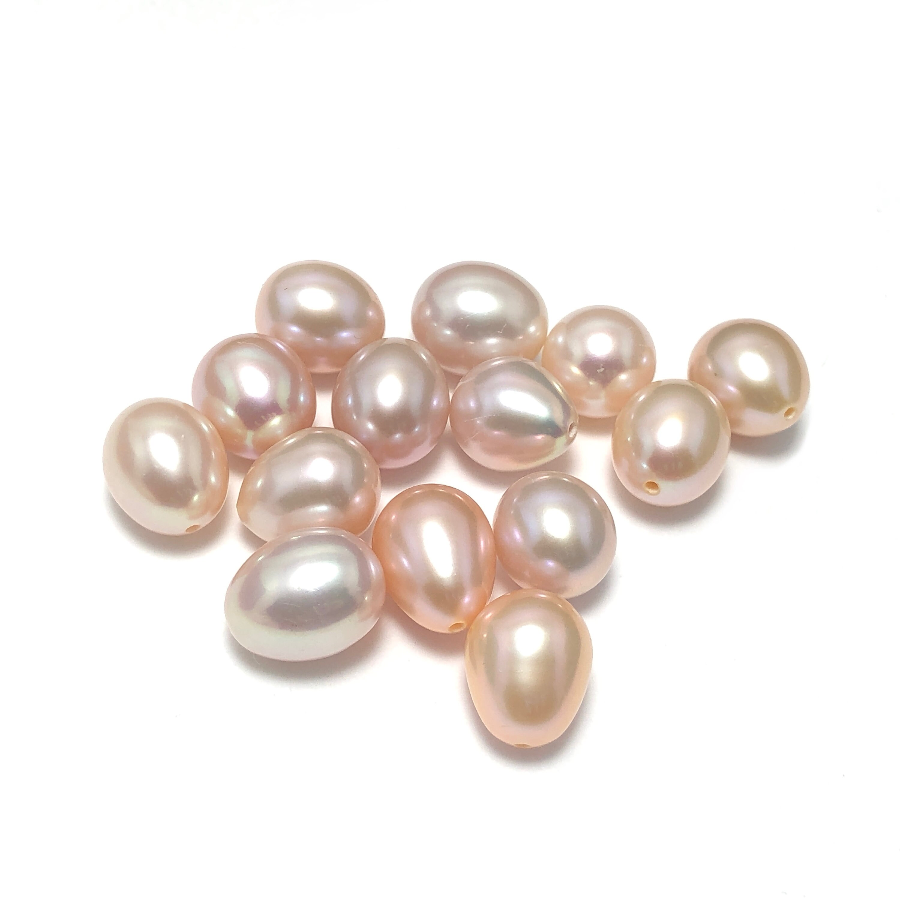 Half Drill Pearls Freshwater Drop Shape 8-9mm Natural | Etsy