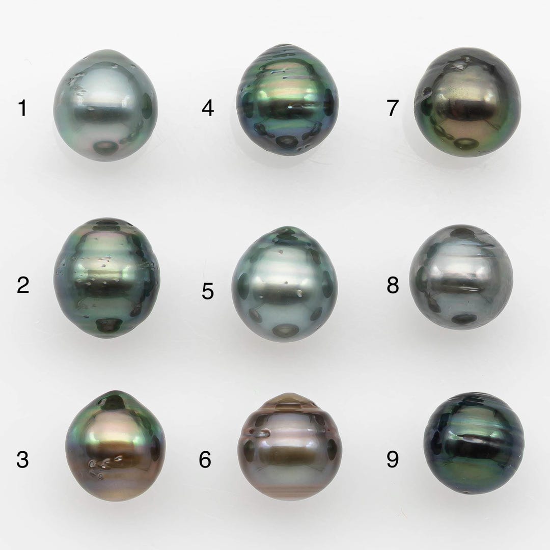 9-10mm Natural Color Tahitian Pearl Drop Shape Loose Single Piece ...