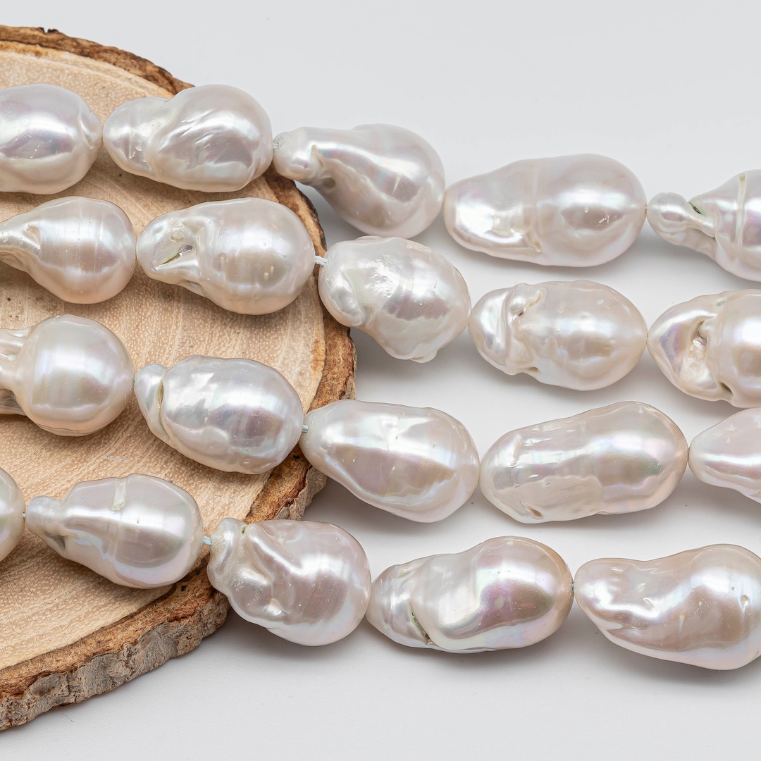 12-16mm Baroque Pearl Teardrop in White Color and High Luster for ...