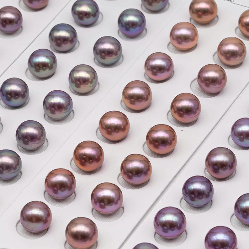 9-13mm Matching Pair Edison Pearl With Natural Colors and High Lusters ...