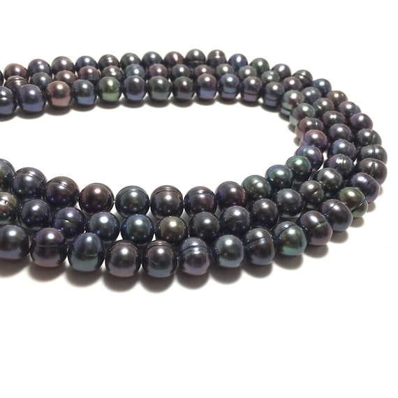 Potato Pearls 9.5-10mm Peacock Color Freshwater Pearls in 16 | Etsy