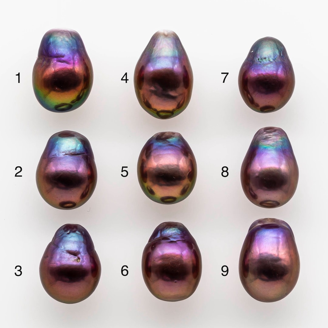 11-12mm Edison Pearl Drop Baroque With Incredible Natural Colors and ...