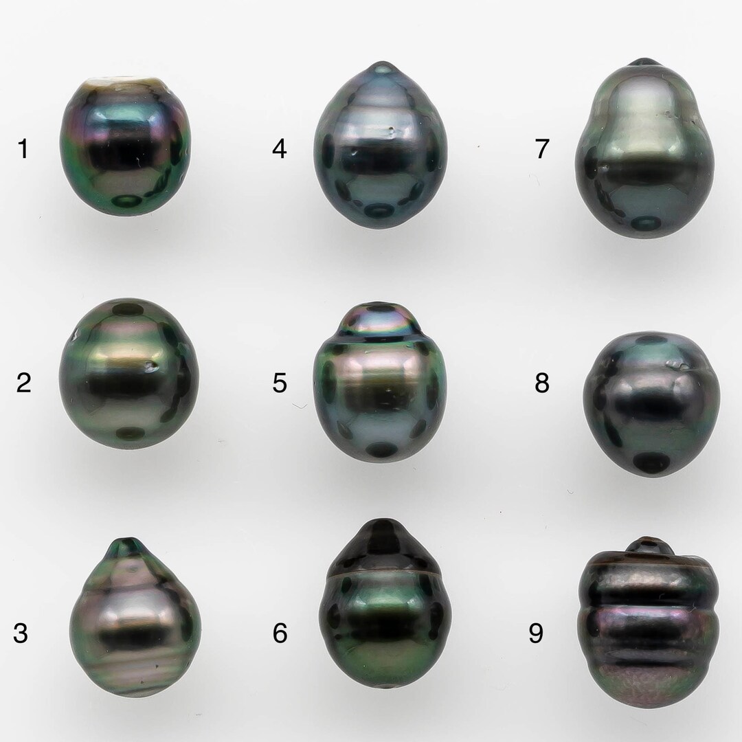 10-11mm Tahitian Pearl Drop With High Luster and Natural Color With ...