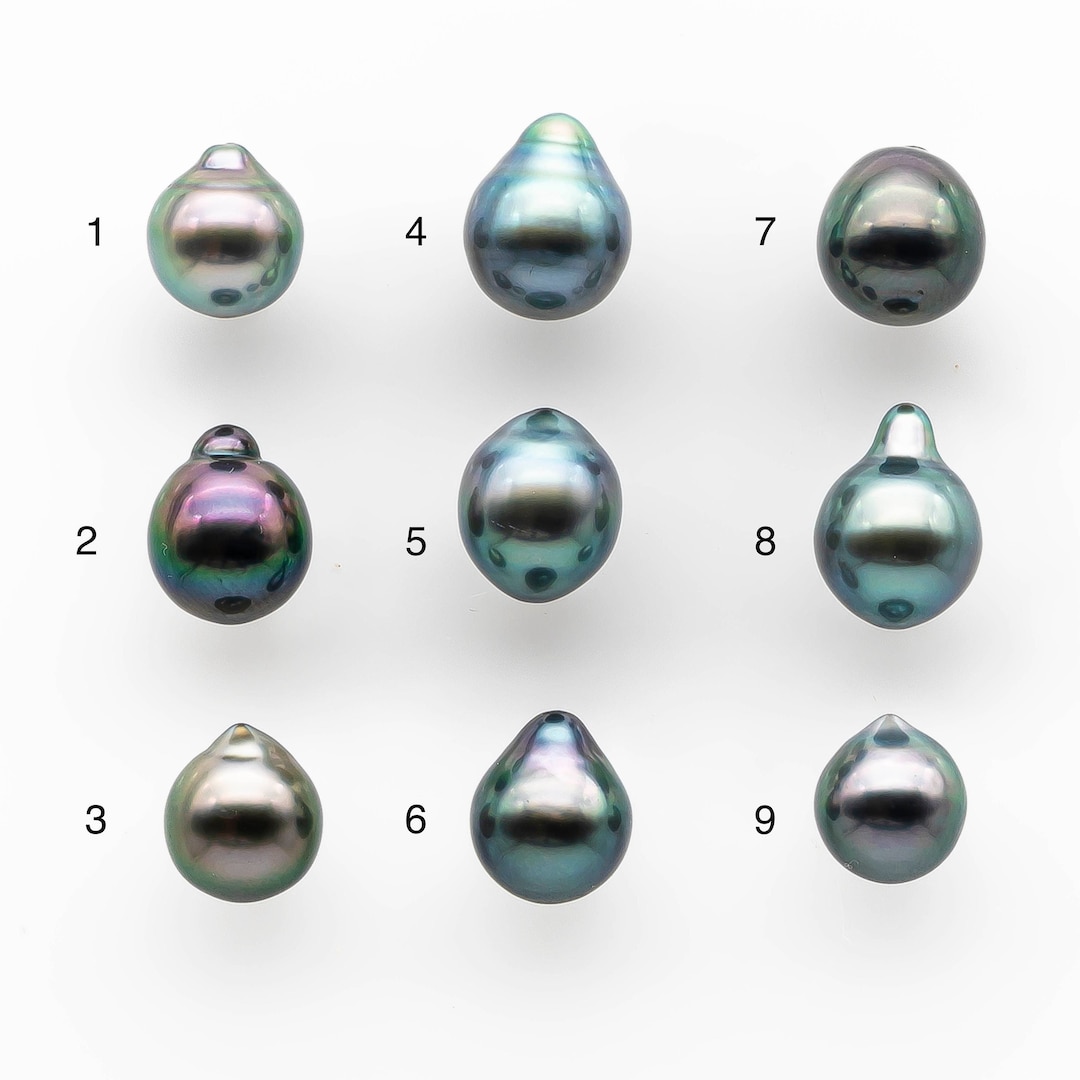 8-9mm Tahitian Pearl Drop With High Luster and Natural Color, Loose ...