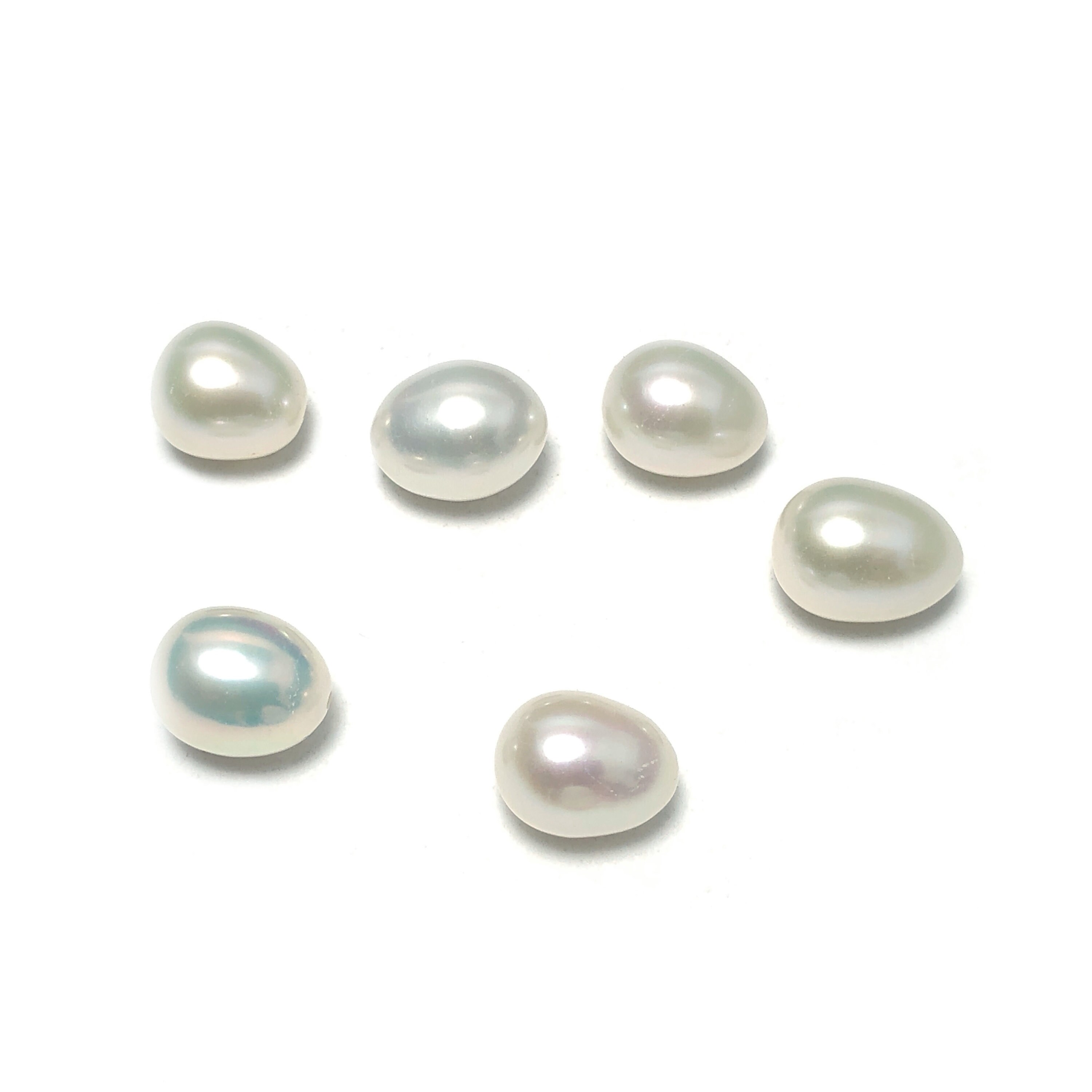 Half Drill Pearls Freshwater Drop Shape 7mm or 8mm White - Etsy