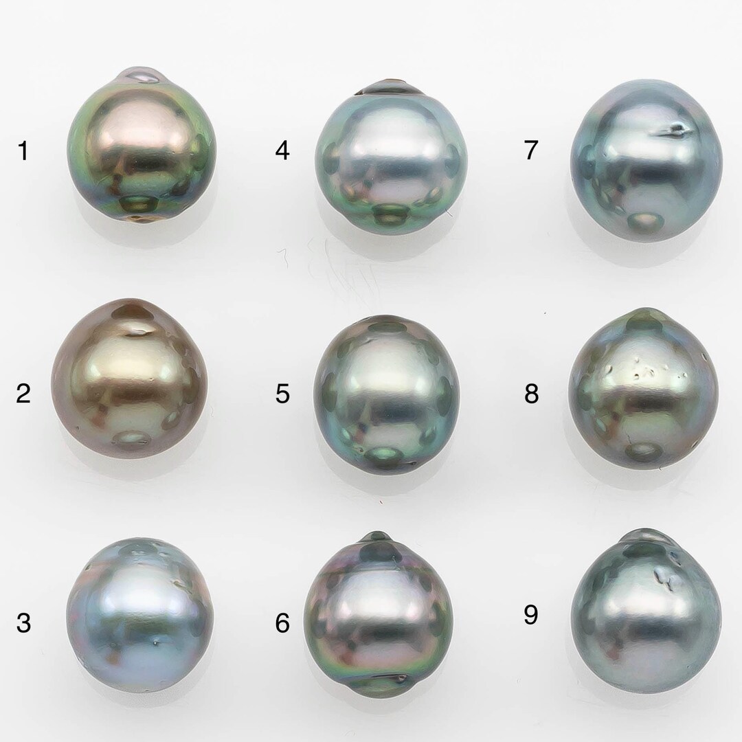 10-11mm Tahitian Pearl With High Luster and Natural Color in Silver ...