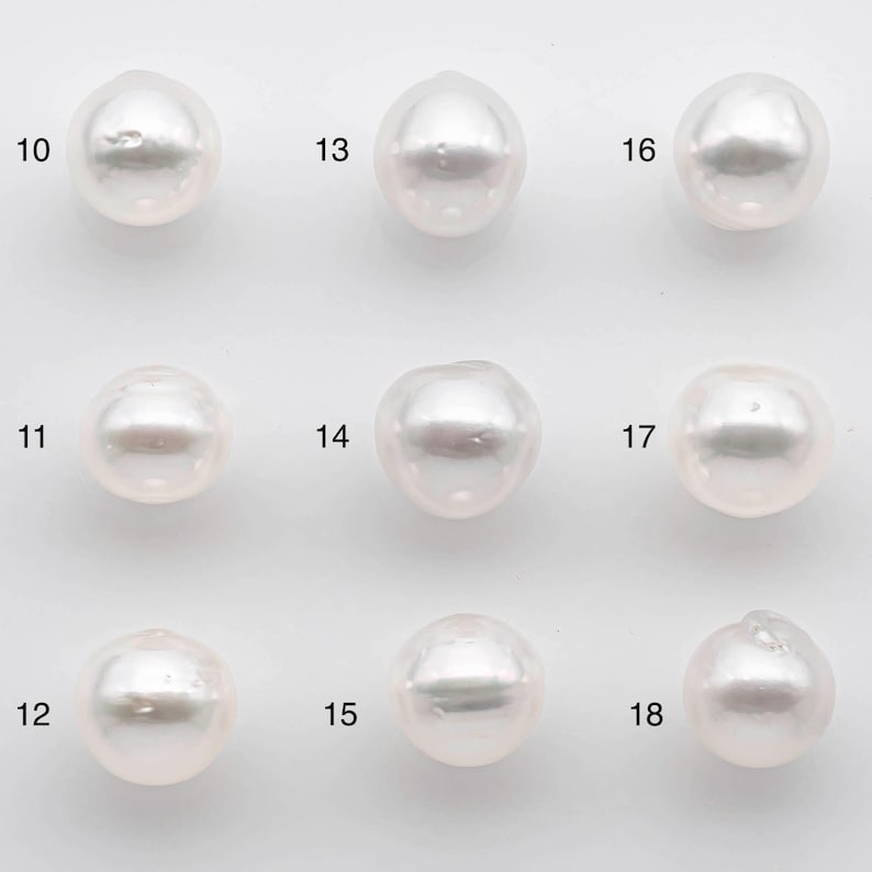 9-10mm South Sea Pearl Drop in Natural White Colors and Beautiful ...