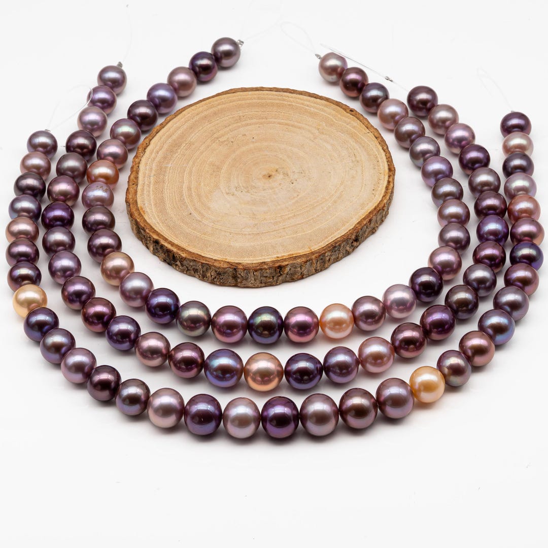 12-15mm Round Edison Pearl in Full Strand, Freshwater Pearl in Natural ...