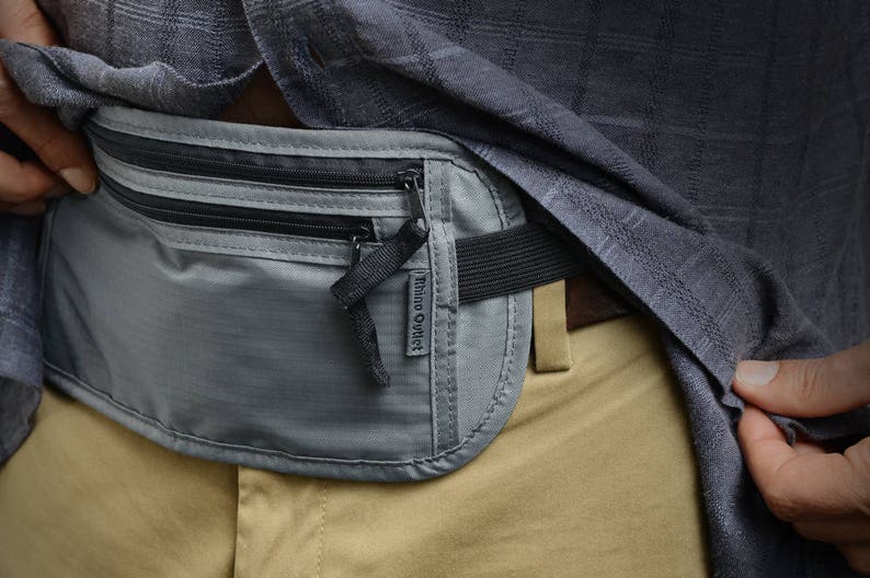 RFID Blocking Travel Money Belt: Hidden Waist Pouch, USA Made - Etsy