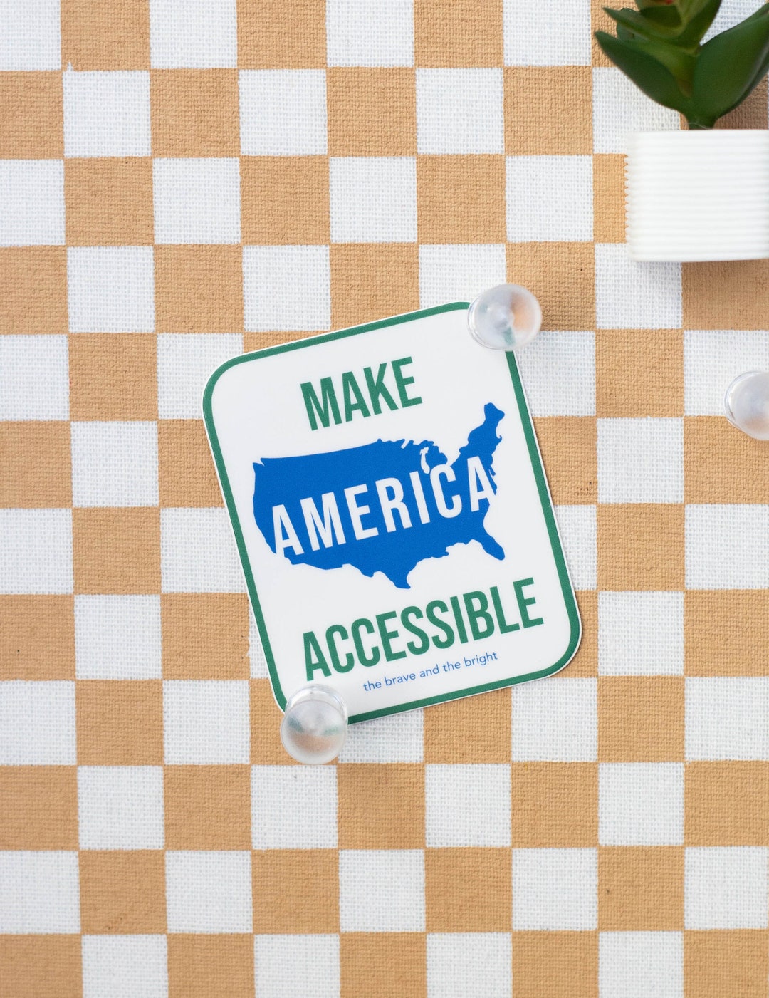 Make America Accessible Sticker | Vinyl Weatherproof Decal | Disability ...