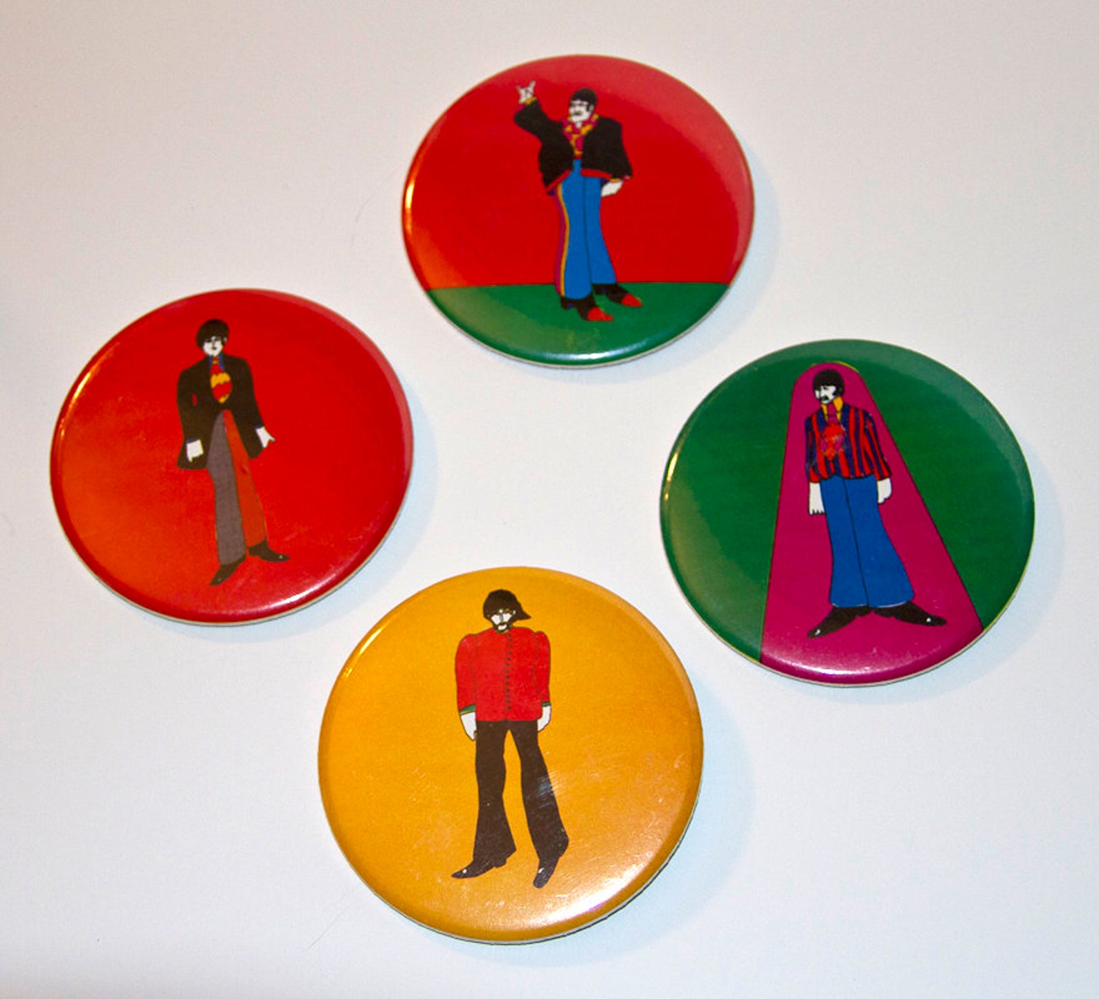 Beatles Yellow Submarine Buttons Vintage 1968 - Etsy