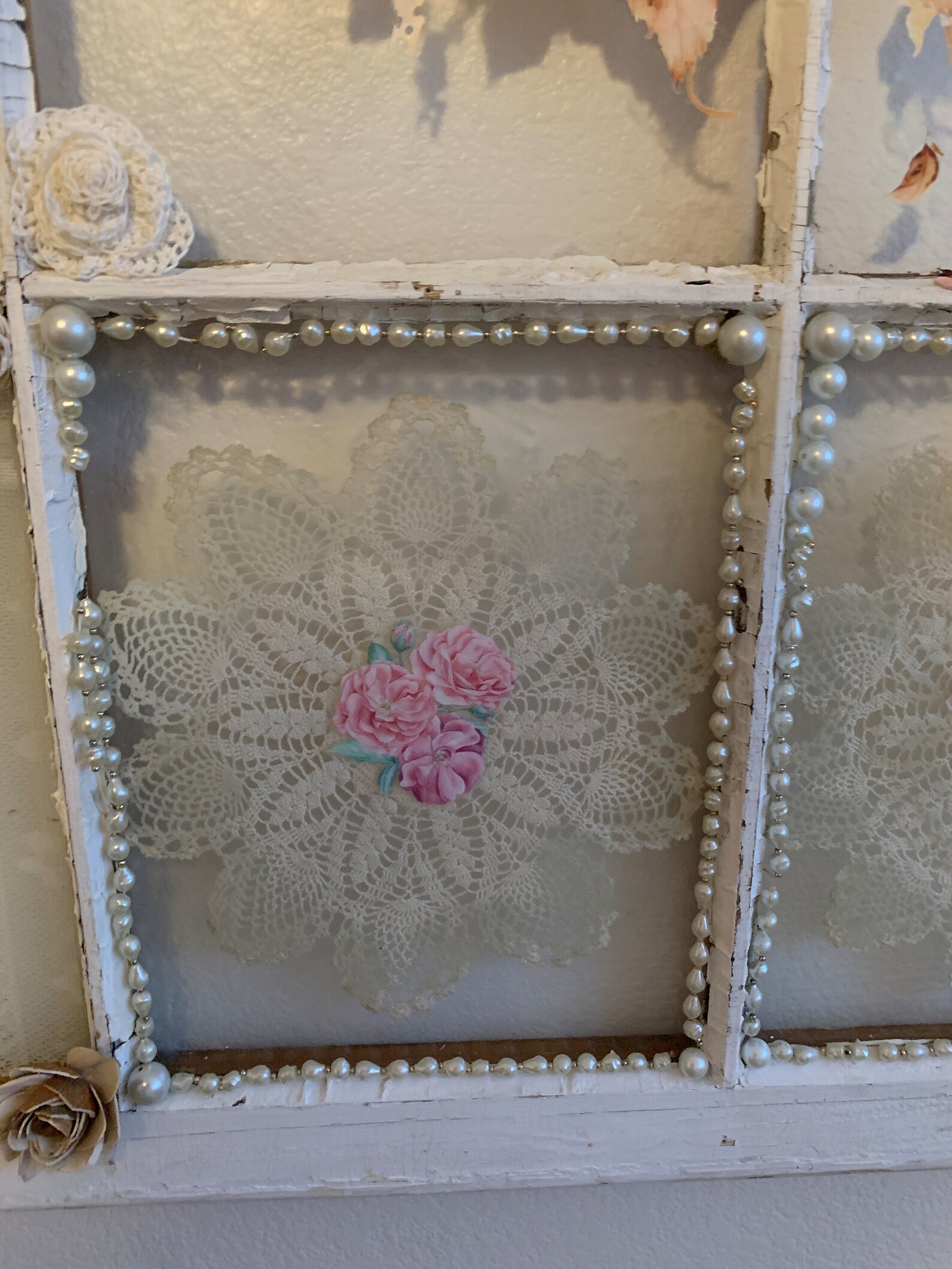 Vintage 12 Paned Decorated Window - Etsy