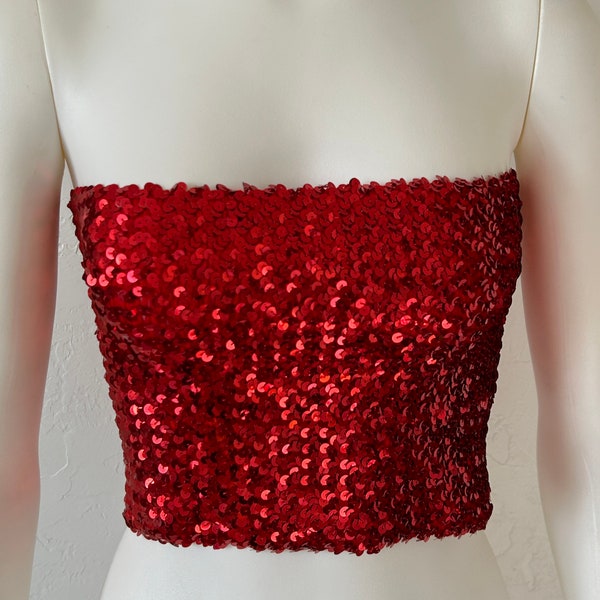 Sequin Tube Top - Etsy