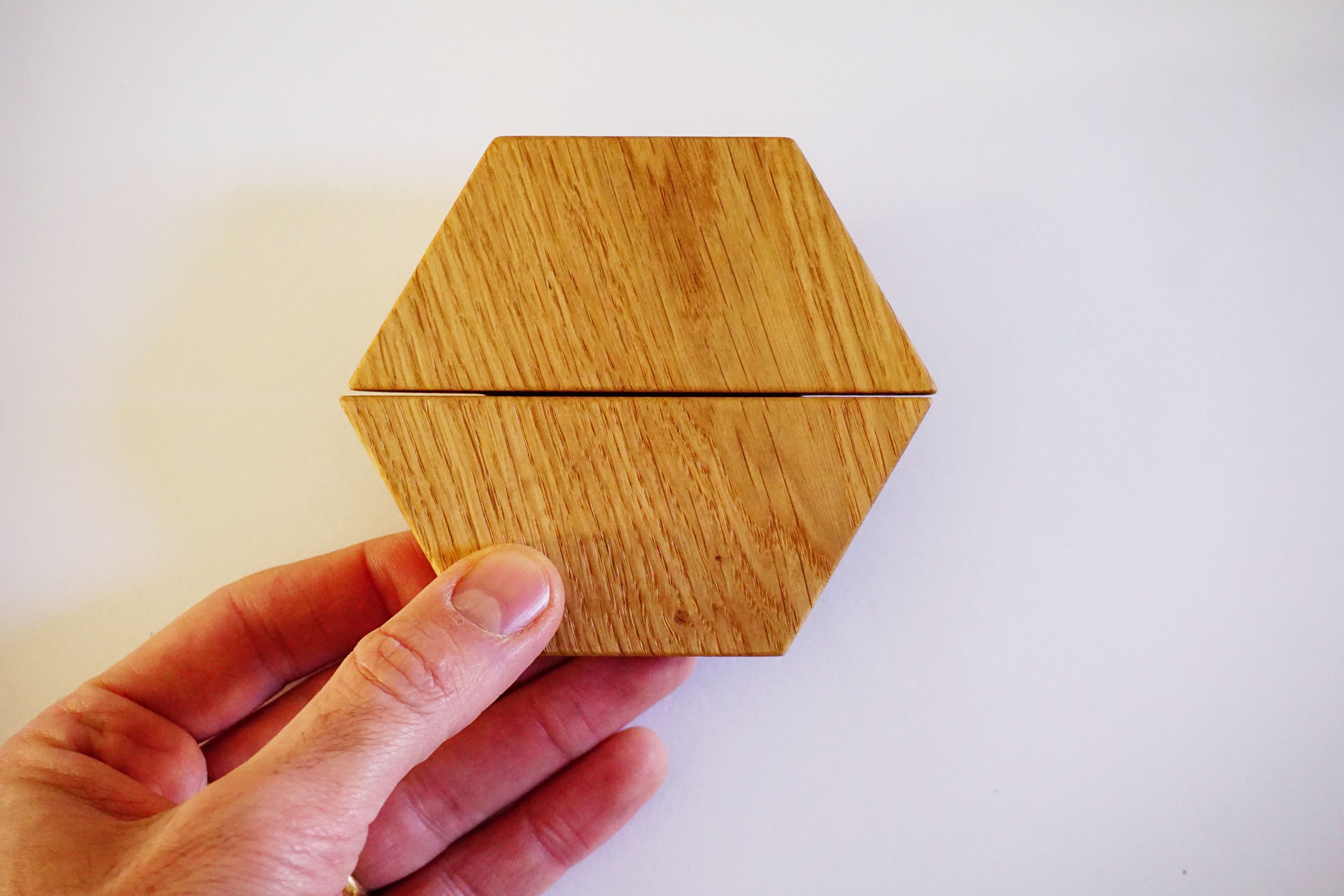 Hexagonal Oak Wood Handle - Etsy