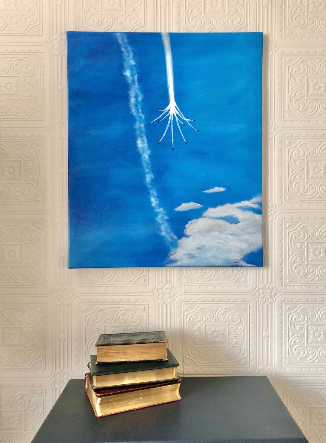 Red Arrows Painting, Stretched Canvas - Etsy