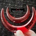 Red Devil Horns Crescent Moon Resin Hair Stick - Etsy