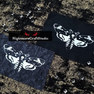 Death's-head Hawkmoth Screenprinted Patch - Death Moth Sew-on Punk ...